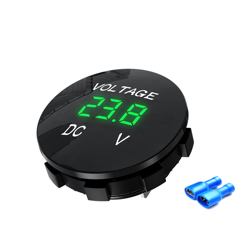 LED Voltage Meter Panel Digital Voltmeter DC 12V 24V Waterproof ...