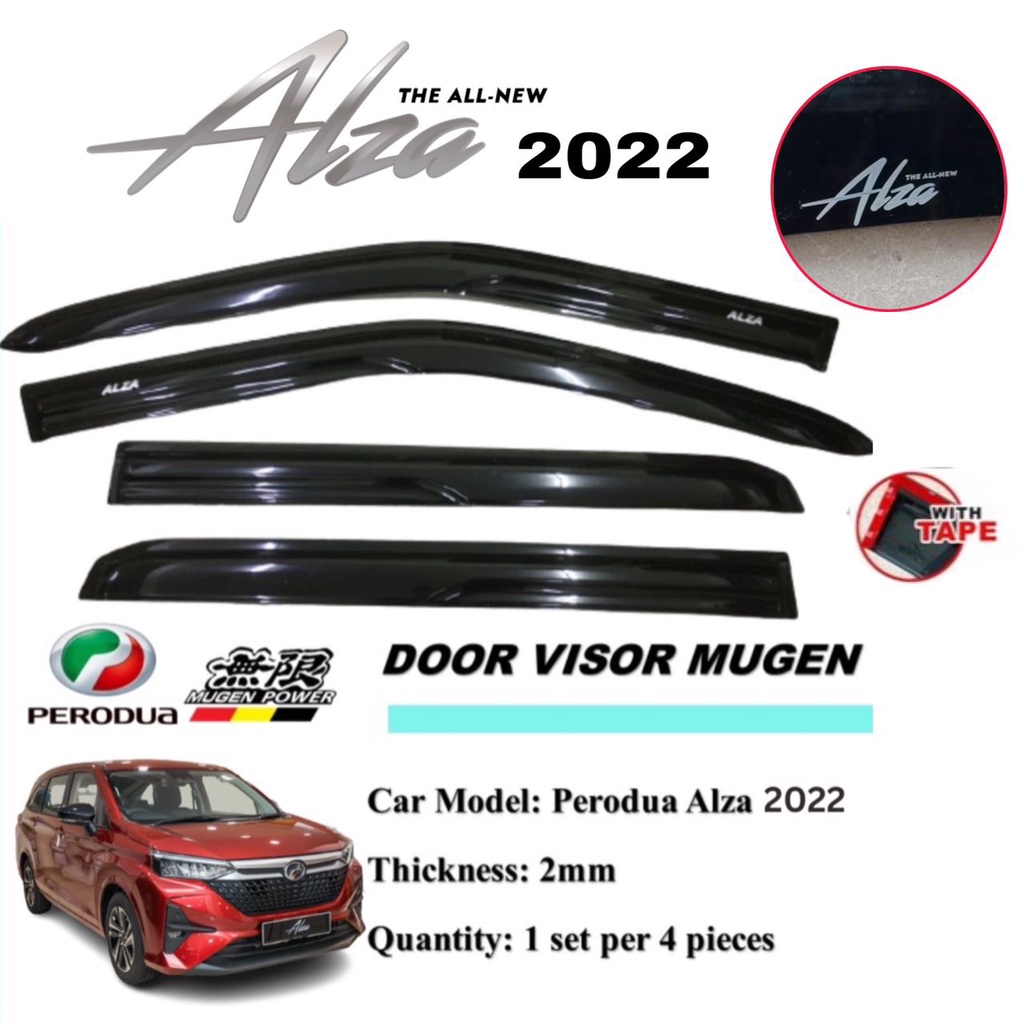 PERODUA NEW ALZA BARU 2022 Aksesori Kereta Door visor leather dashboard ...