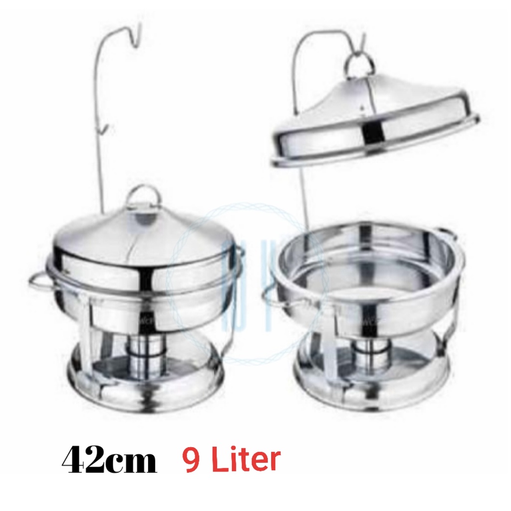 42cm Chafing Dish 2 Set Golden Bell Dome Bekas Gantung Buffet Serving ...