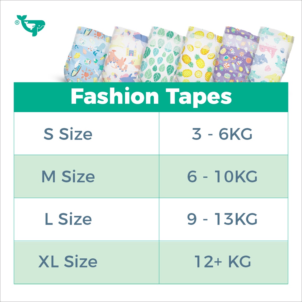 Offspring Fashion Tape Baby Diaper Trial Pack ( 3 Pcs per pack ...