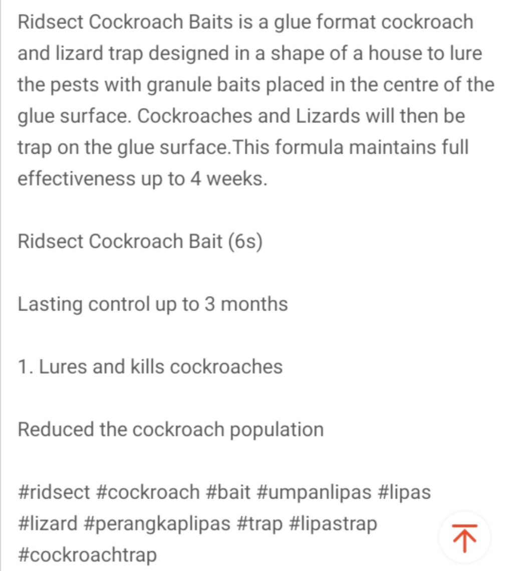 Ridsect Cockroach Bait 6s / Cockroach Trap 5s | Shopee Malaysia