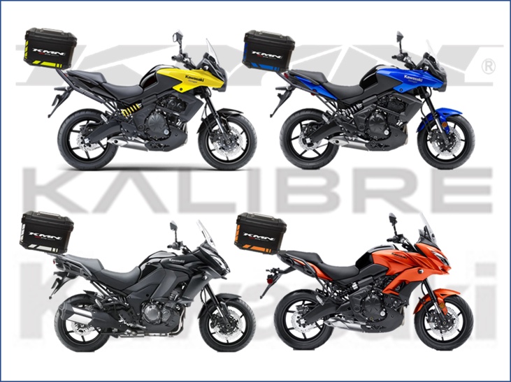 KAWASAKI SEMI ALUMINIUM WATERPPROOF TOP BOX 45LITER MOTORCYCLE HARD ...