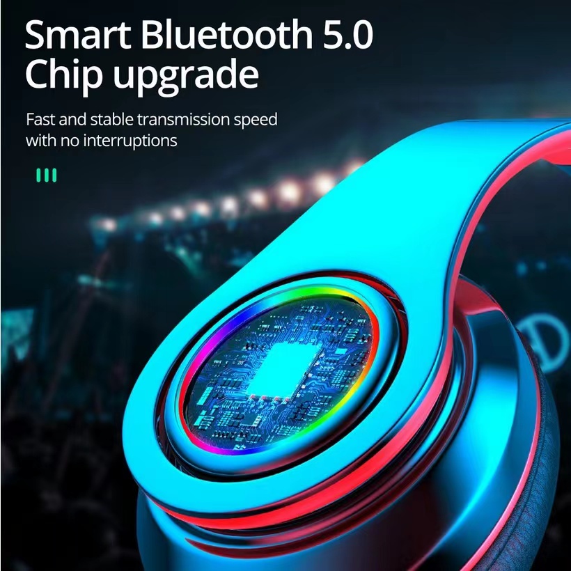 B39 Bluetooth Wireless Headphone Headset Bass Stereo RGB Light with ...