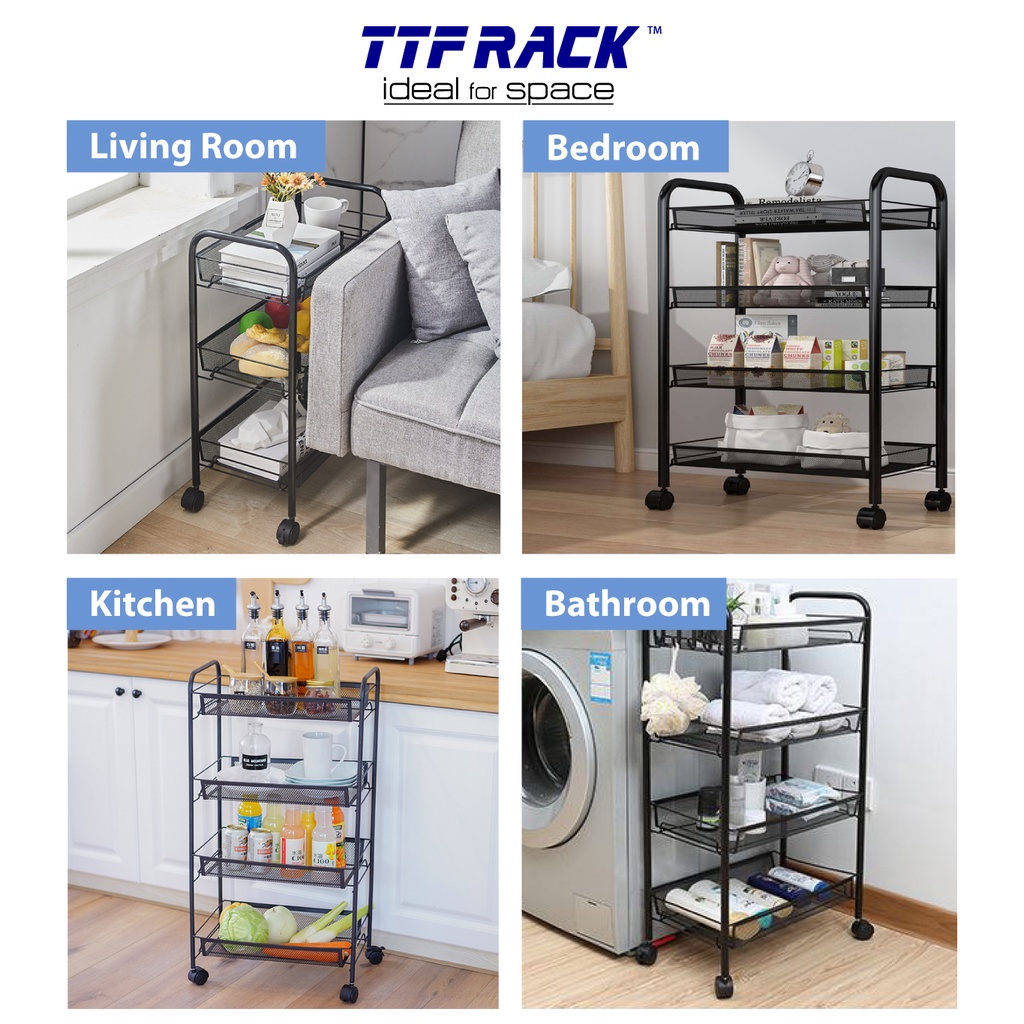 TTF Rack™️ (East Malaysia) MTR/ Trolley Rack with Wheel Storage Rack ...