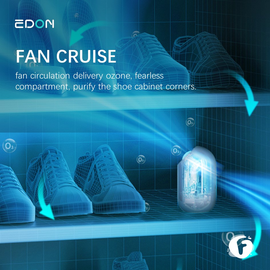 Edon Refrigerator Air Purifier, Shoe Cabinet Deodorizer, Portable Ozone ...