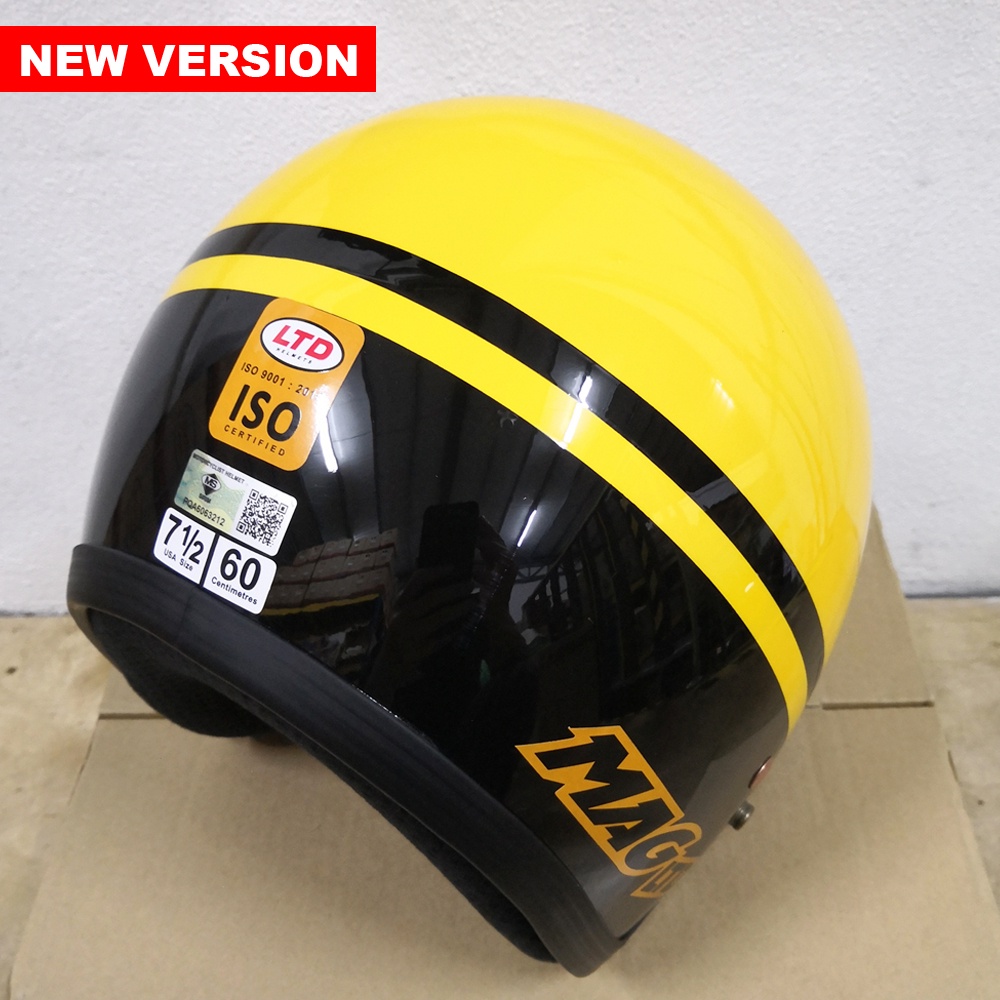 [NEW VERSION] MAG LTD 5 BUTTON HELMET- YELLOW BLACK | Shopee Malaysia