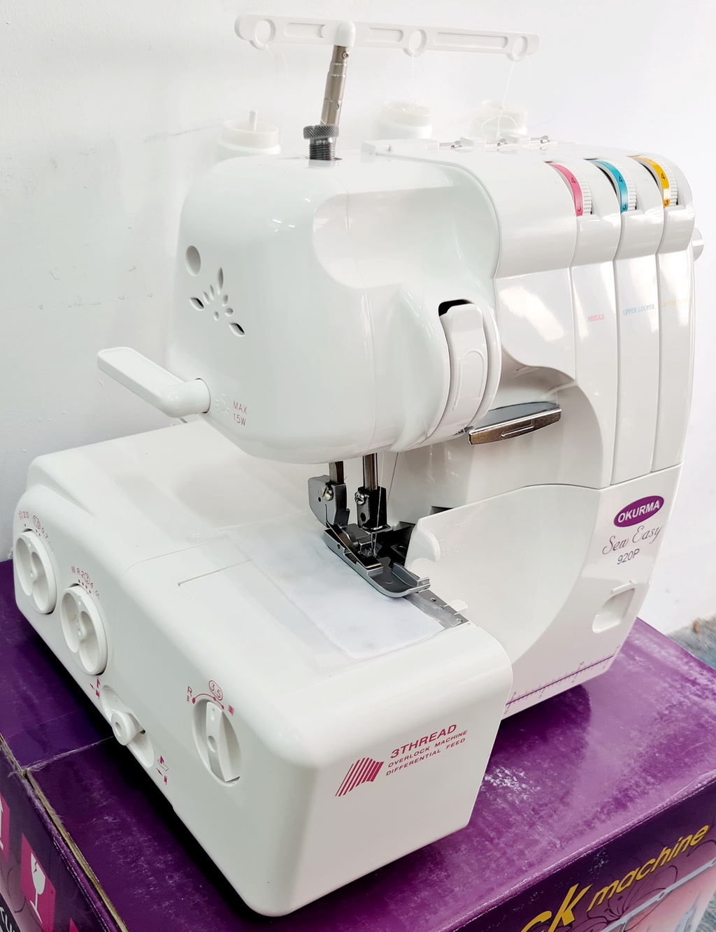 MESIN JAHIT TEPI 3 BENANG 1 JARUM OKURMA : MODEL : 920P/ OVERLOCK ...