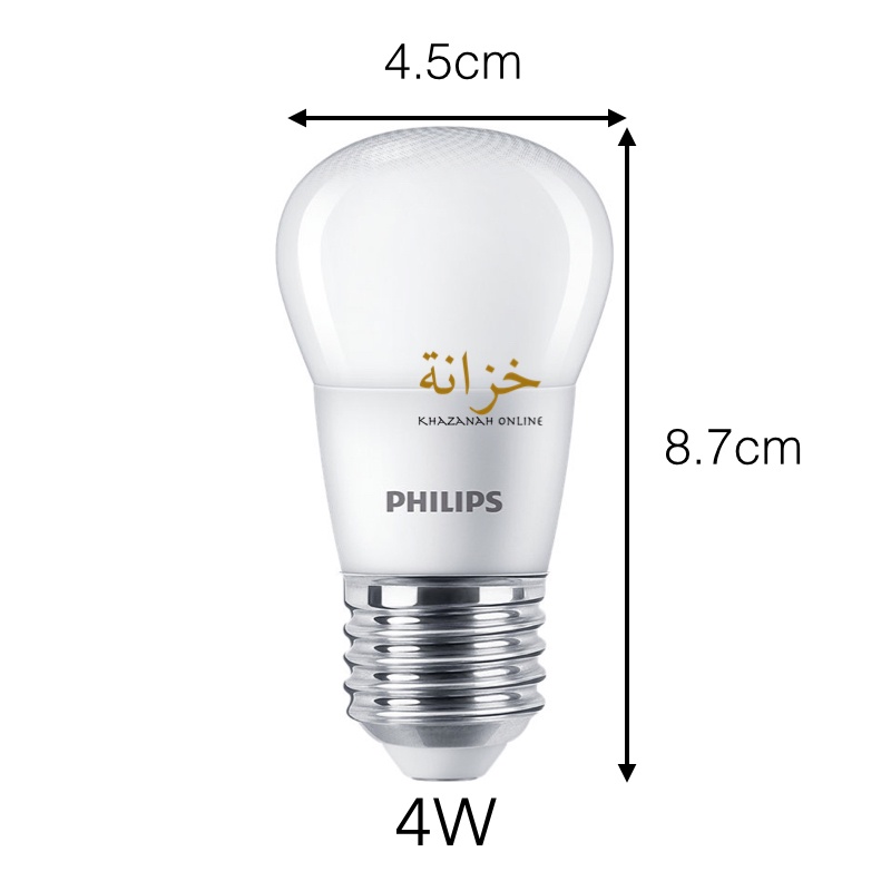 Philips LED Mini Bulb 4W P45 E27 ( 6500K Cool Daylight / 3000K Warm ...