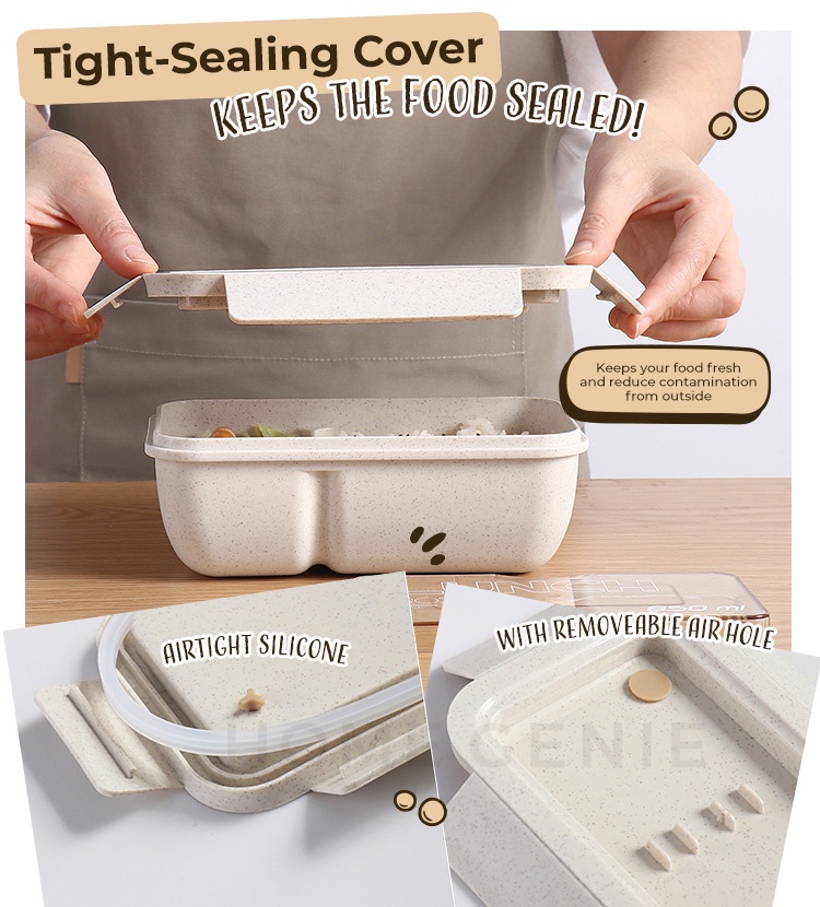Microwave-heated Plastic lunch box Soup separated fresh-keeping ...