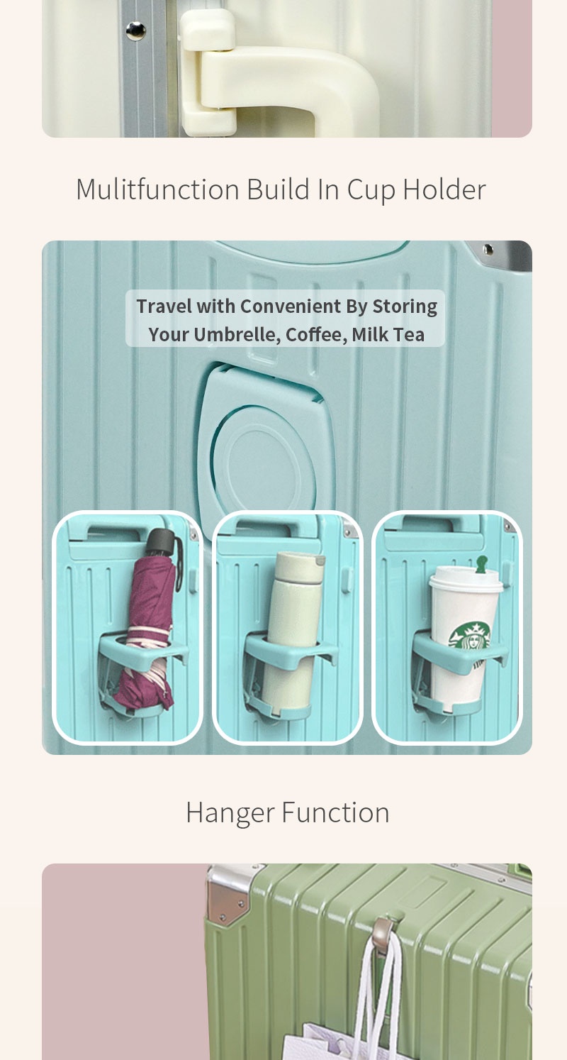 Case Valker Macaron Aluminum Frame Suitcase (20") Beg Bagasi | Shopee ...