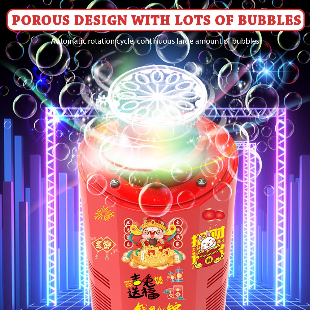 (Local seller) 2025 Chinese New Year Imitation Firework Bubble Machine Electric Bubbles With ...