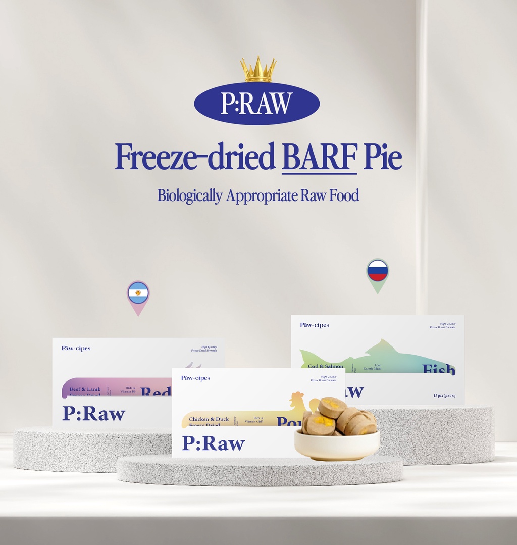 Paw-cipes Freeze Dried BARF Pie Formula P:Raw Premium Cat/Dog Food ...
