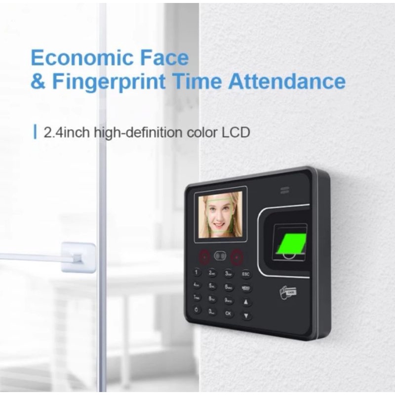 TIMI® TF-1 Face Recognition Fingerprint Machine Facescan Attendance ...