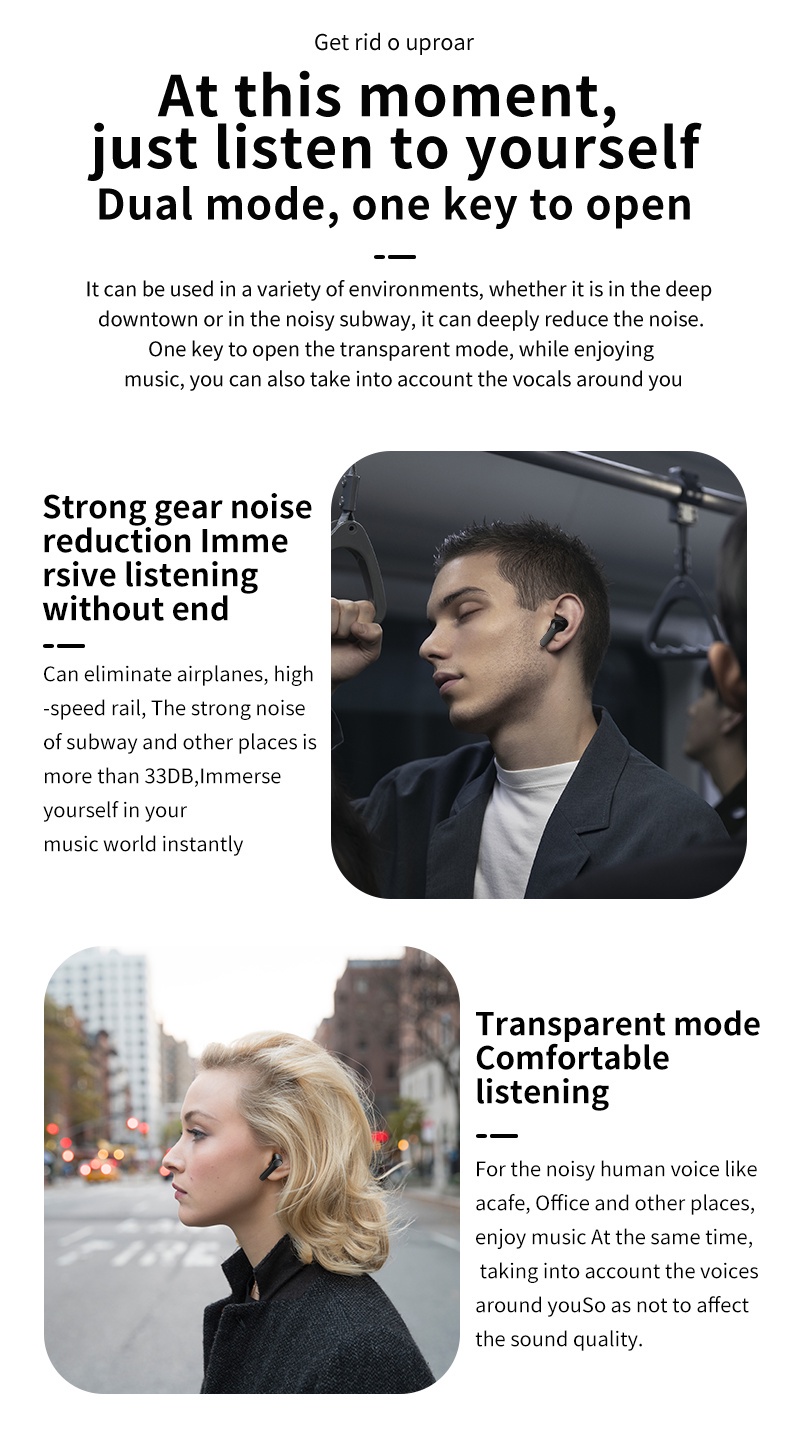 L52x Wireless Bluetooth Earphones TWS 5.0 Stereo Sports Waterproof ...