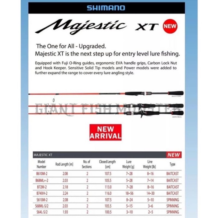 2022 SHIMANO MAJESTIC XT ROD | Shopee Malaysia