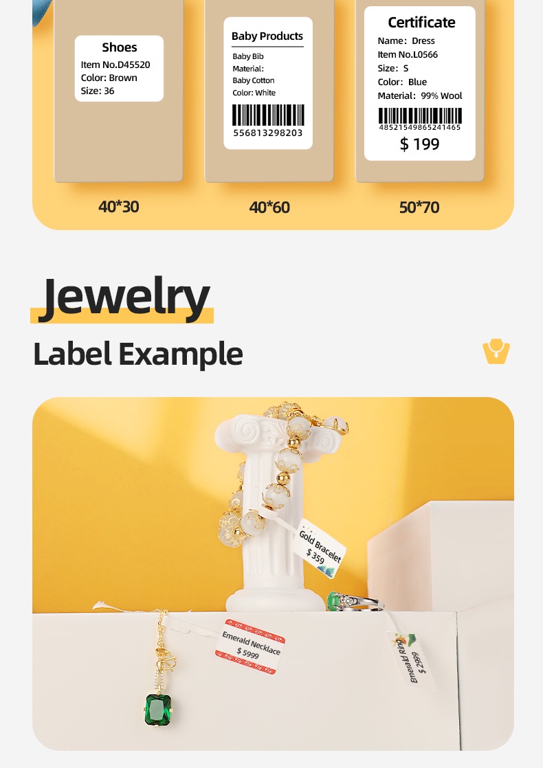 CLABEL 220B MultifunctionLabel Printer Portable Sticker Printer ...