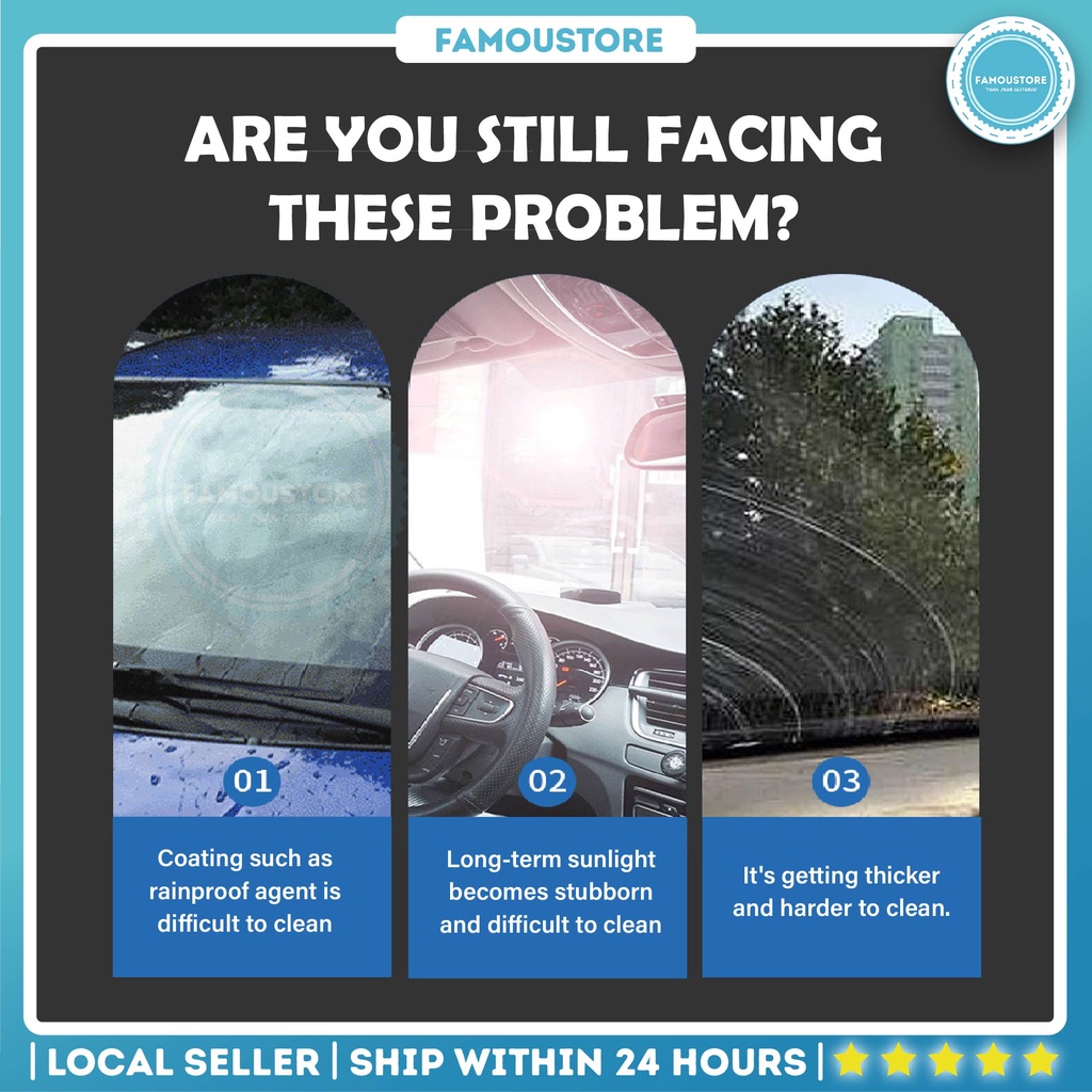 Glass Oil Film Remover Wipes Glass Car Window Cleaner Windshields ...