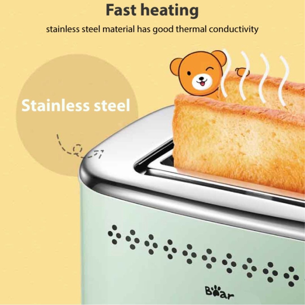 Bear BT-G02 2 Slices Bread Toaster | Shopee Malaysia
