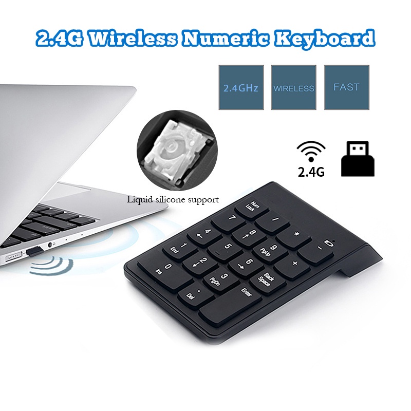 2.4g Keyboard Number Wireless Numeric Num Pad Numpad USB External ...