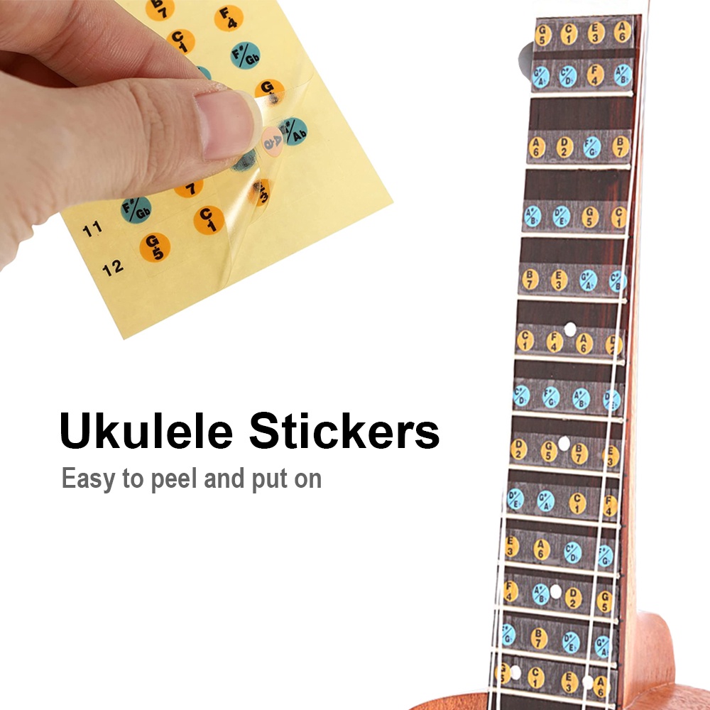 Ukulele Sticker Fretboard Scale Sticker Fingerboard Note Label Fret ...