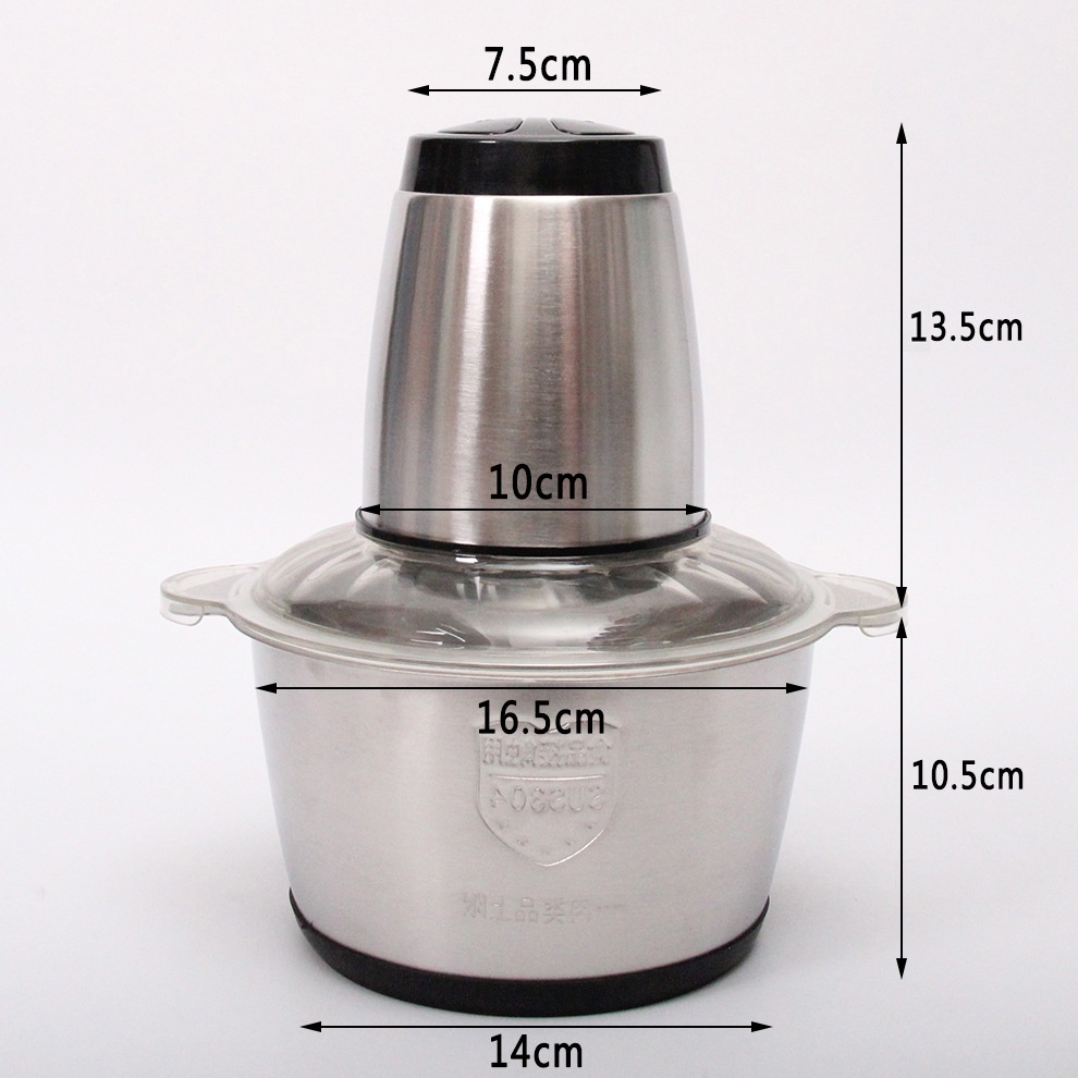 2L / 3L Stainless Steel Meat Mincer Food Blender Kering Food Grinder ...