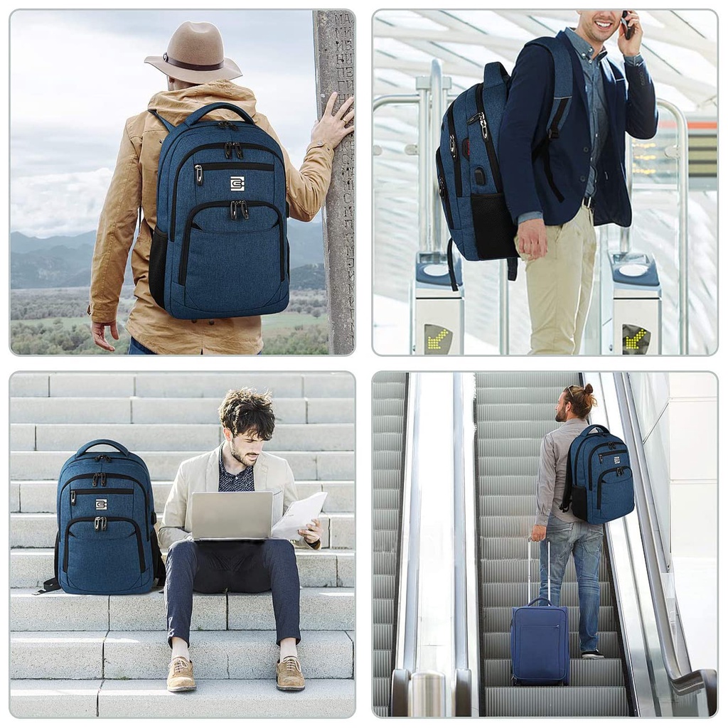 BRUNO CAVALLI Multifunctional 17" Extra Large Computer Laptop Backpack ...