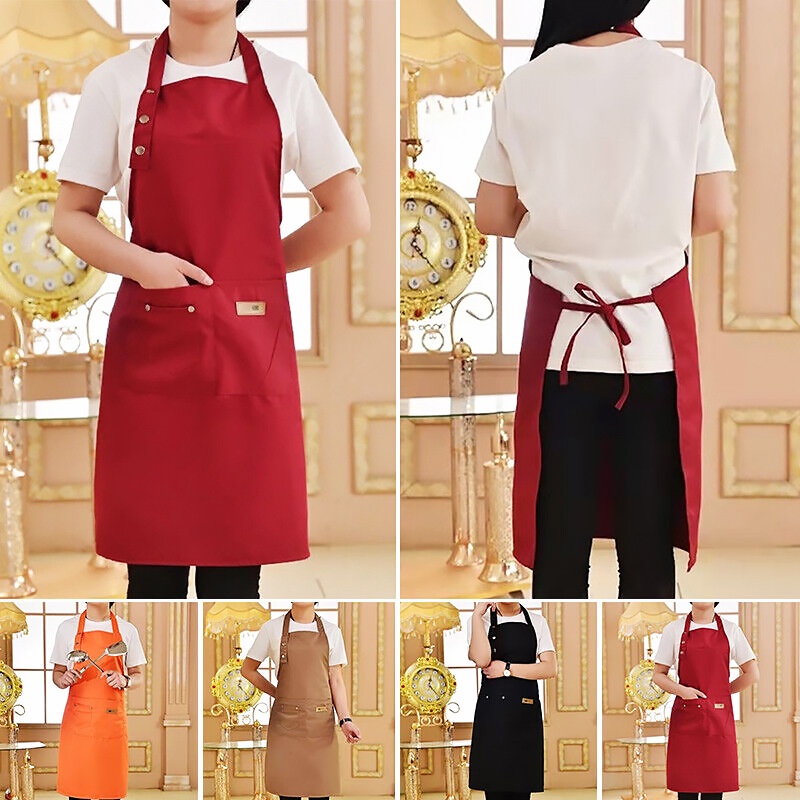 Unisex Adult Hang Neck Apron Stainproof Coffee Shop Studio Cooking ...