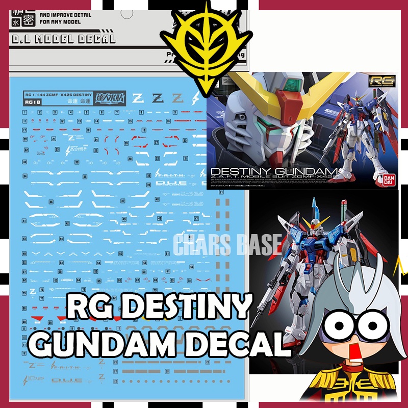 RG DESTINY DECAL DALIN DECAL RG18 | Shopee Malaysia