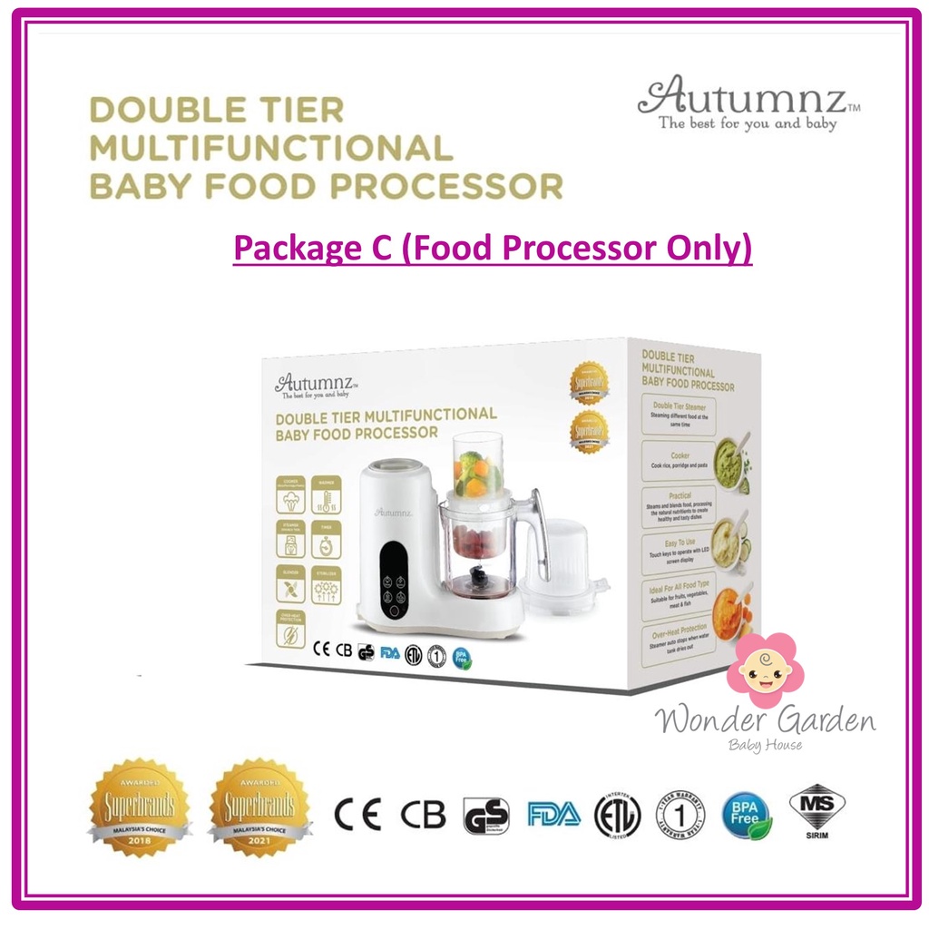 AUTUMNZ Double Tier Multifunctional Baby Food Processor (Pemproses ...