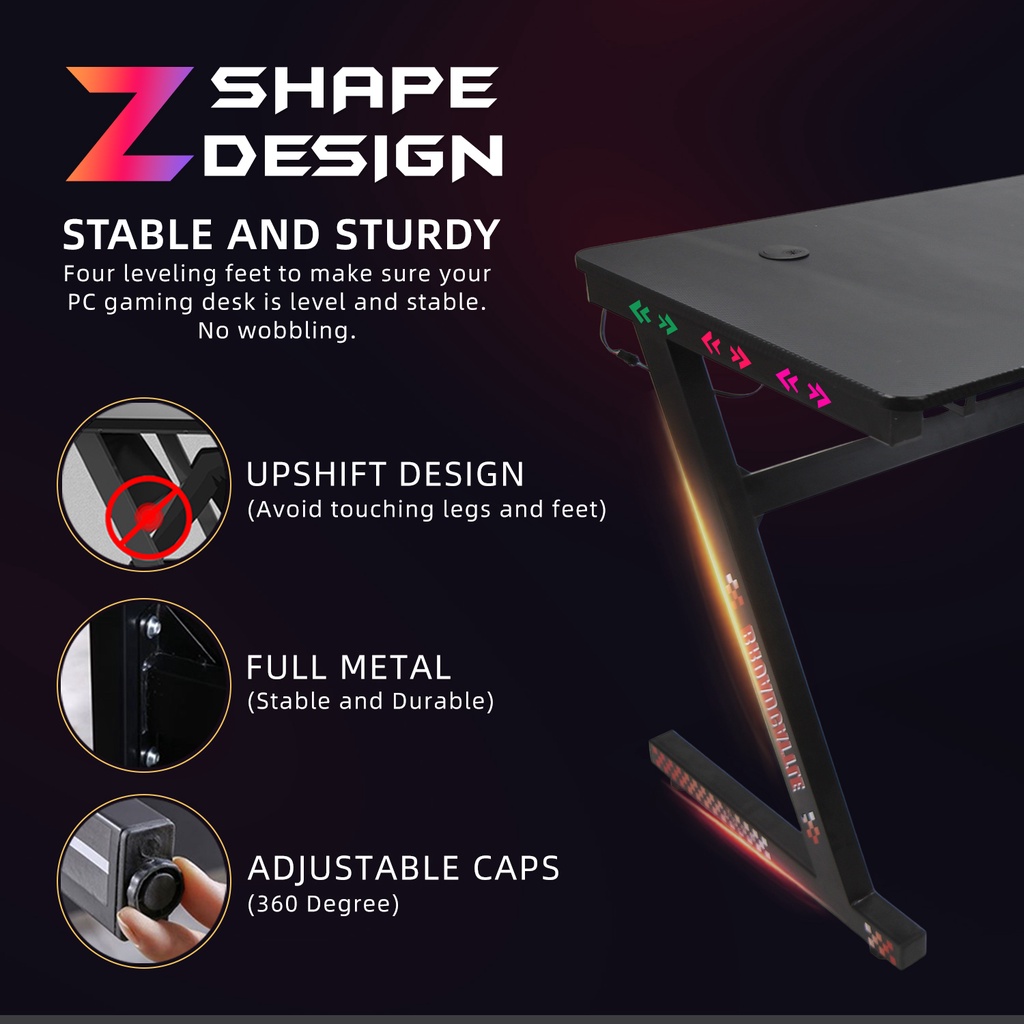 KitchenZ Melamine Gaming Table Gaming Desk Study Table Working Table ...