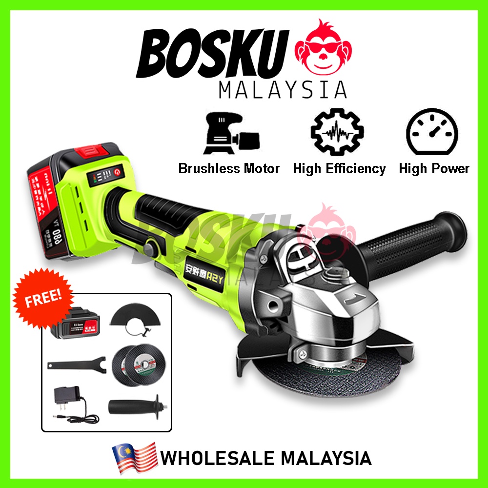 BOSKU 21V YSA Cordless Brushless Angle Grinder Polishing Grinding ...