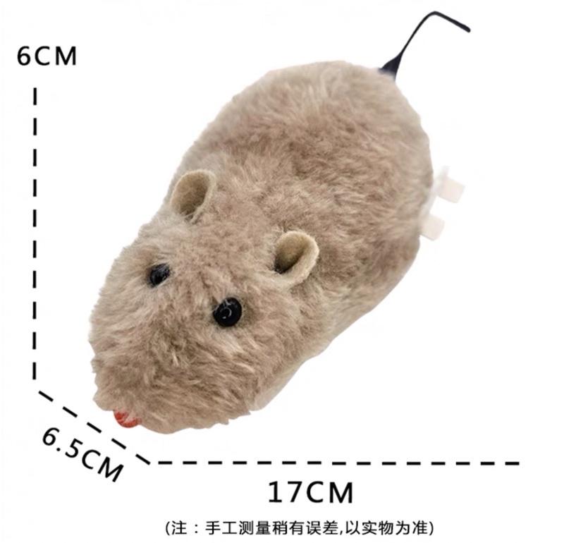 Classic Plush Wind Up Mouse Tikus Kids Montessori Toy Clockwork Walking ...