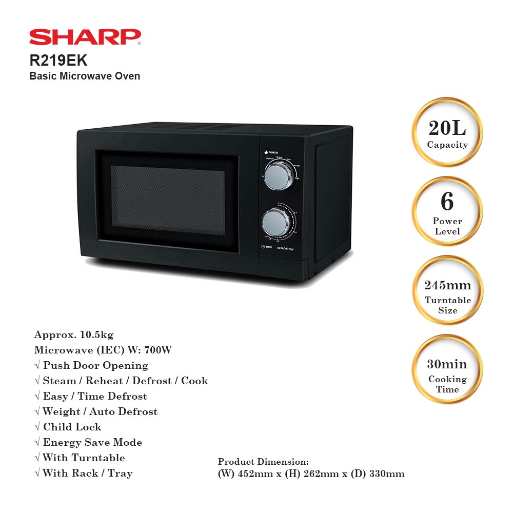 MIDEA Microwave Oven (20/25/34L) MM720CGE / MM720CXM / EM825AGS / MMO ...