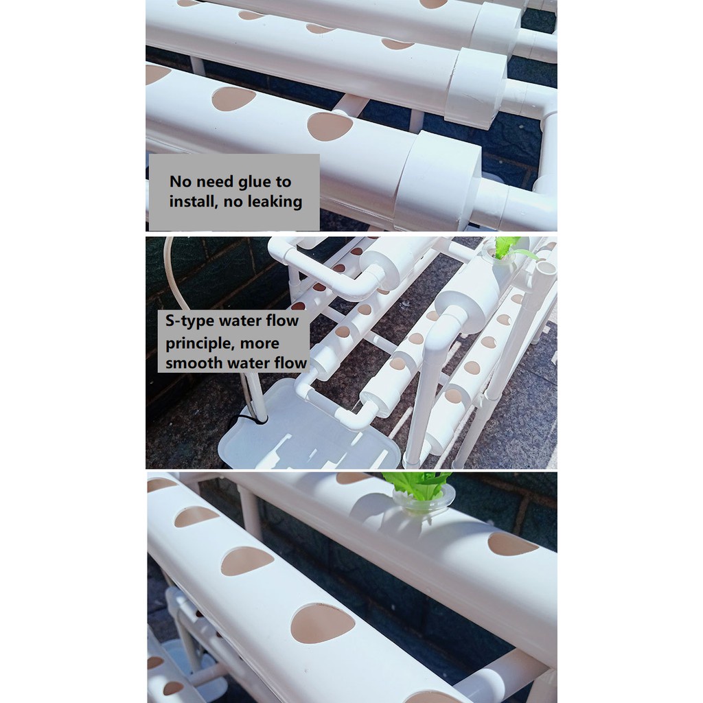🔥🔥 108 Holes Hydroponic Farming Hydroponics System DIY Set Home ...
