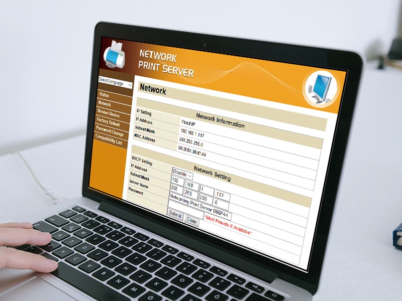 Wavlink USB 2.0 Port LPR Printer Server MFT With 10/100Mbps Ethernet ...