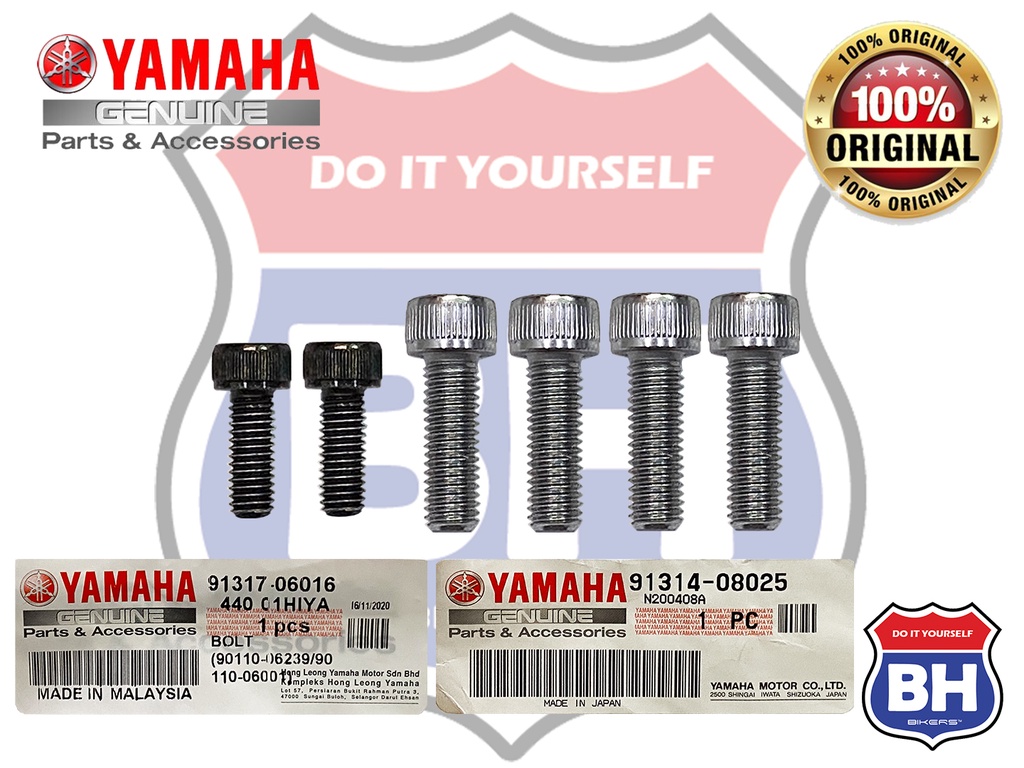 YAMAHA RXZ ALLENKEY / BOLT SKRU SCREW SET ELENKI HANDLE BAR HANDLEBAR SET 100% ORIGINAL HLY ...