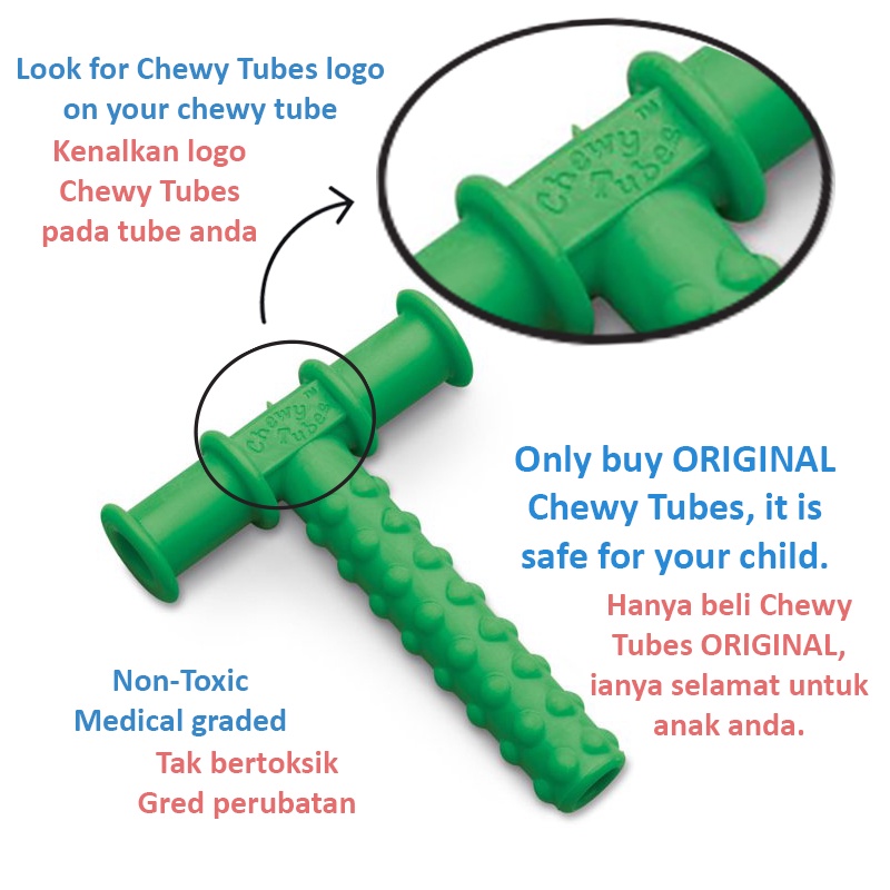 Chewy Tubes Oral Motor Chew Tool Speech Delay And Oral Therapy Autism ...