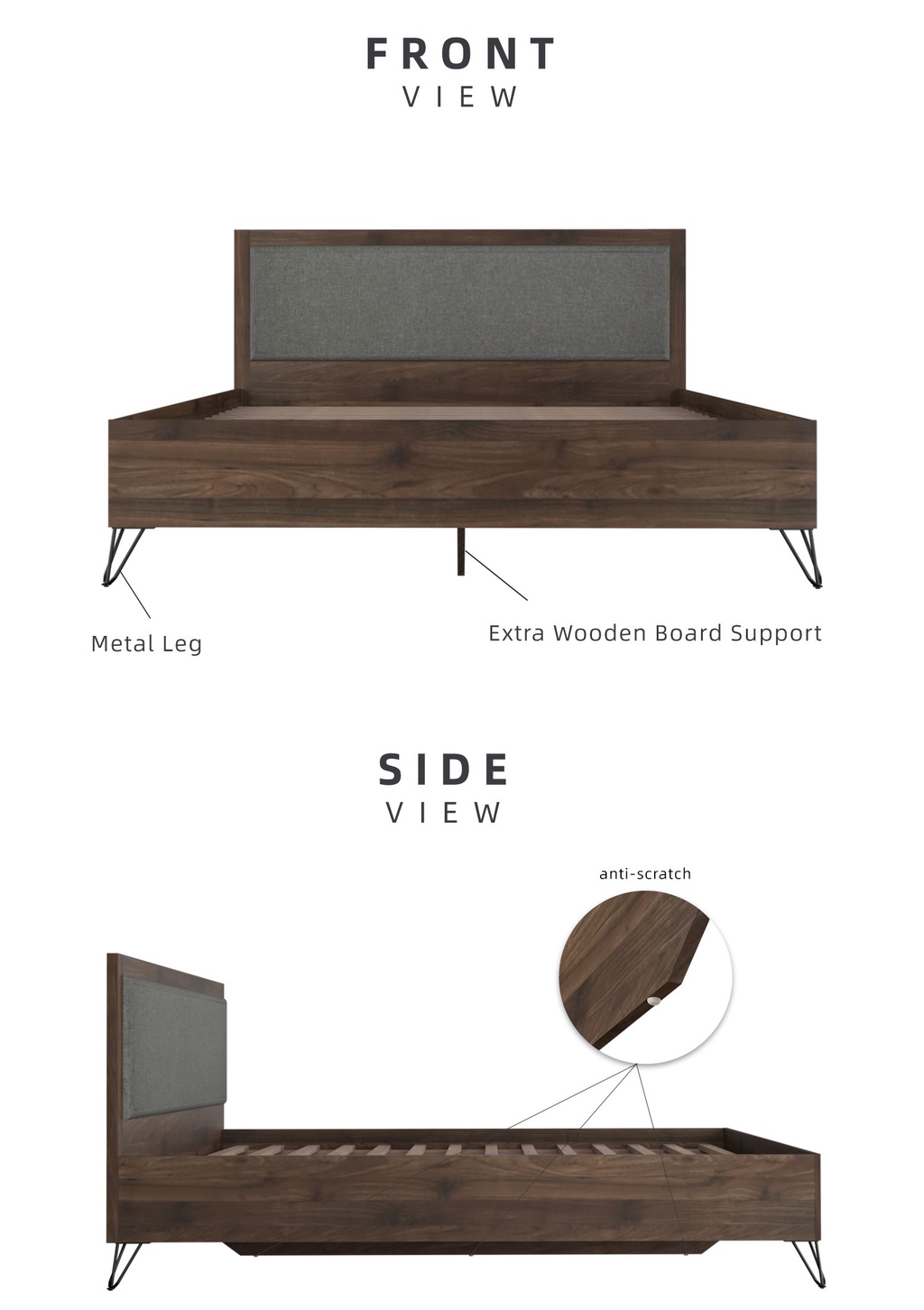 KitchenZ 3V Double Decker Triple Decker Bed Frame Aloha Loft Bed Frame ...