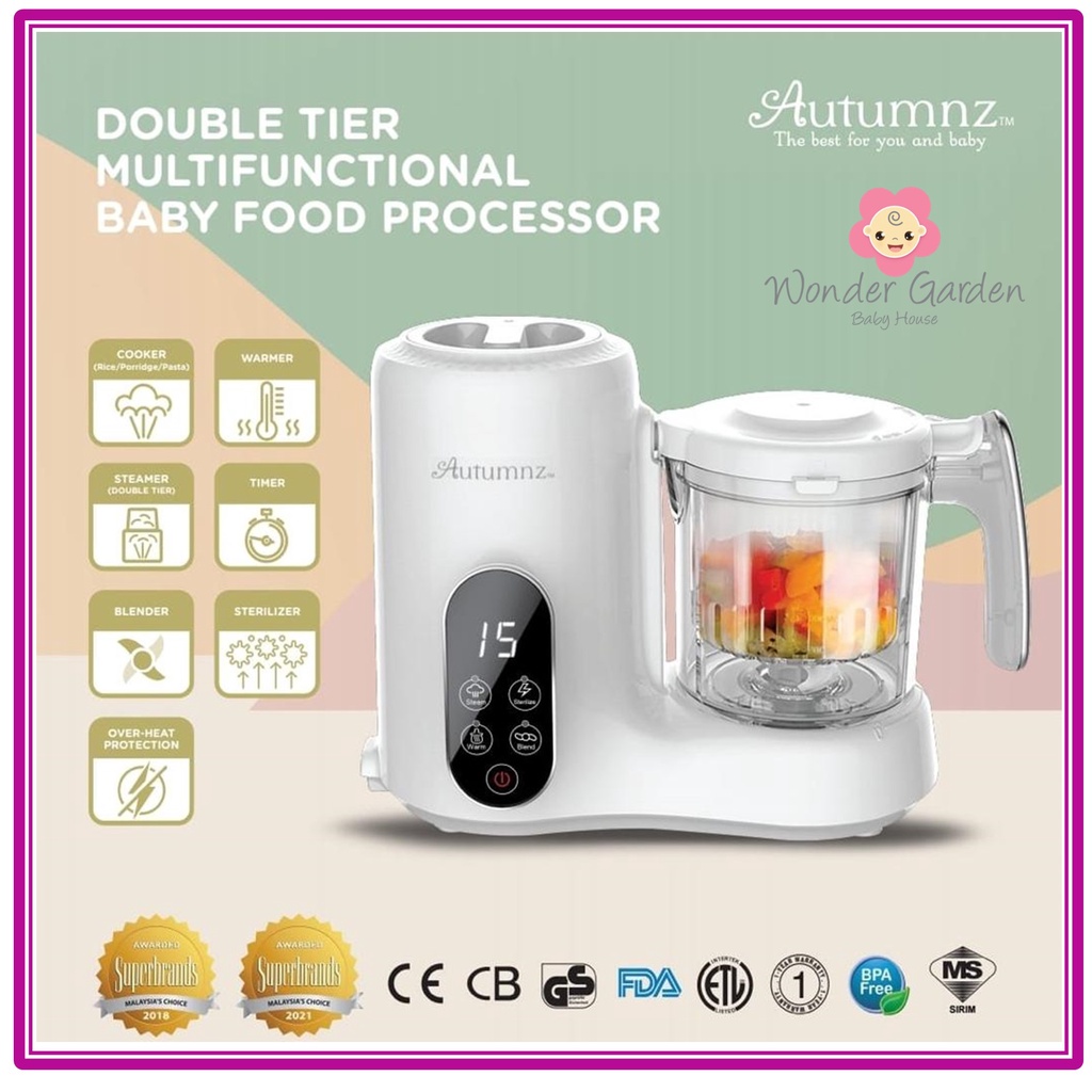 AUTUMNZ Double Tier Multifunctional Baby Food Processor (Pemproses ...