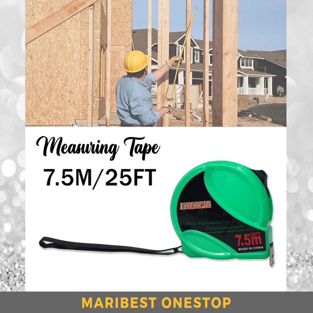 7.5M / 25FT Measuring Tape Pita Pengukur with Wrist Strap for ...
