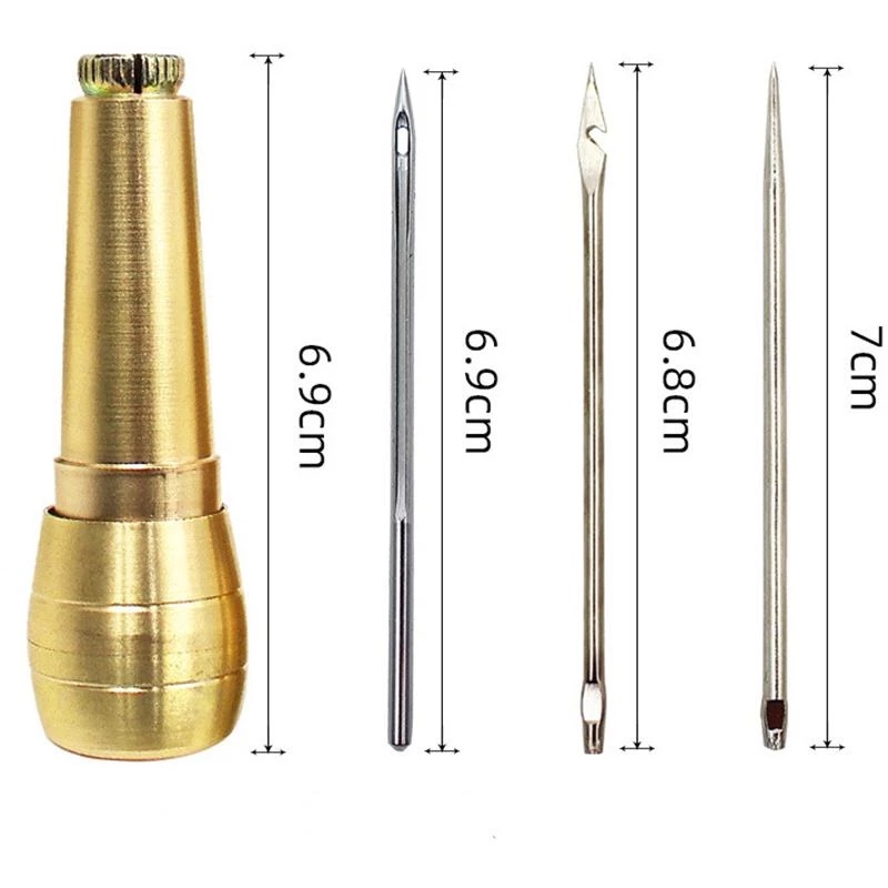 Leather needle and thread bag DIY leather sewing cone needle with ...
