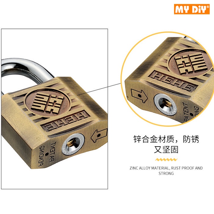 MYDIYHOMEDEPOT - HEHE High Security Padlock Anti Cut Padlock Waterproof Rust Proof Padlock ...