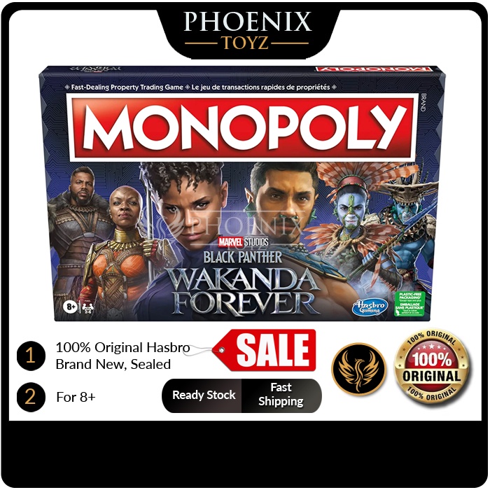 [PhoenixToyz] 100% ORIGINAL Hasbro Monopoly Black Panther Wakanda Forever (NEW, SEALED) | Shopee ...