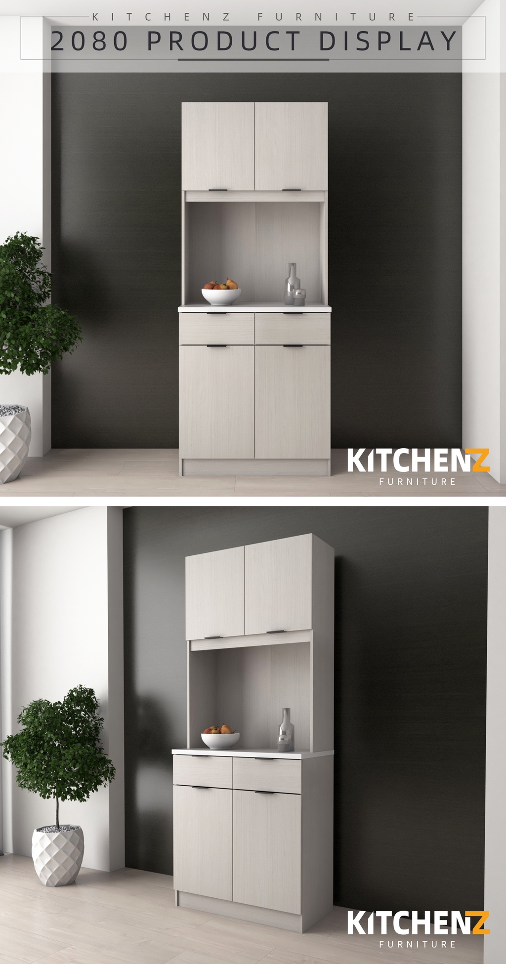 [FREE Shipping] KitchenZ Wesley Series Kitchen Cabinets Tall Unit ...