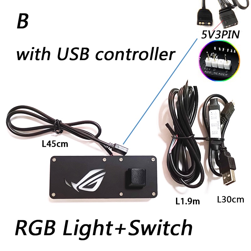 External computer Switch RGB chassis decoration PC Motherboard table ...