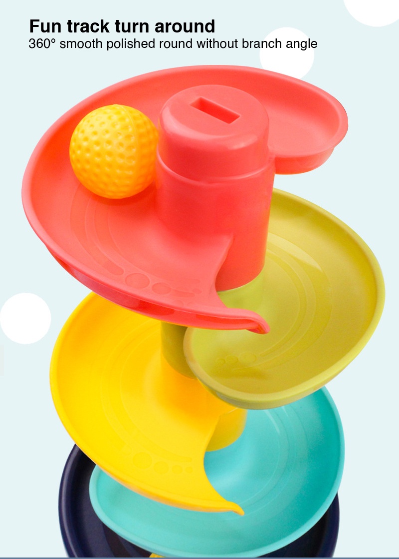 EZYLITTLES DIY Fun Rolling Slide Ball Stack Tower Gliding Children ...
