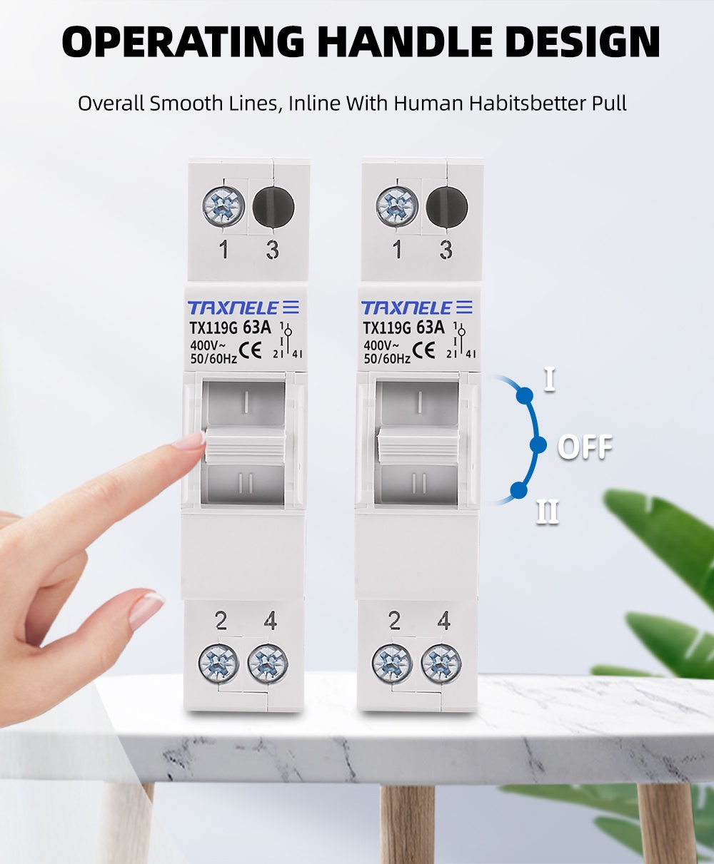 MTS 1P 40A 63A Dual Power Manual Transfer Isolating Switch Interlock ...