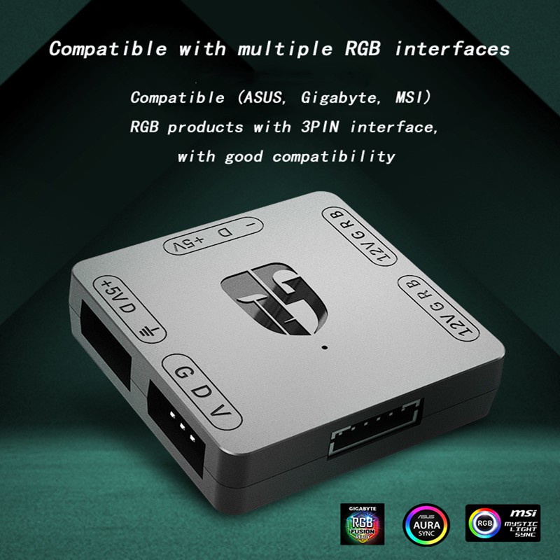Deepcool Hub Convertor 5V ARGB To 12V RGB / SC700 12 Port ARGB Hub ...