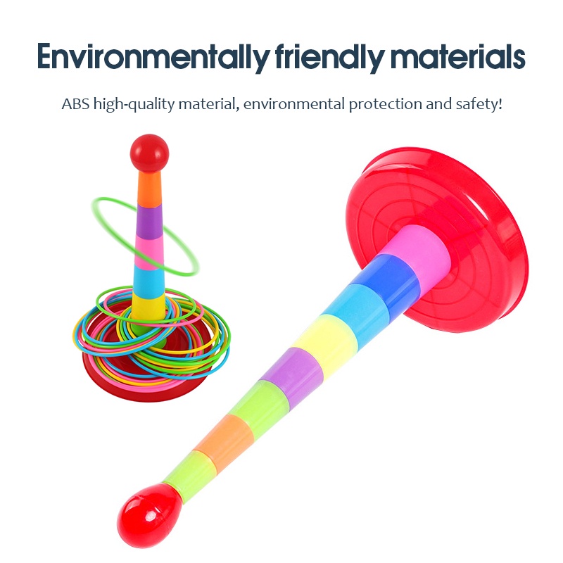 Children Throw Circle Toy Throwing Ring Game Ferrule Stacked Toys Fun ...