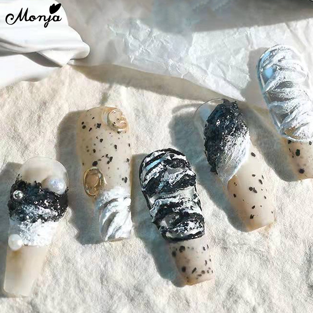 Monja Nail Art Plaster UV Gel 3D Sculpture Painting Plaster Effect UV ...
